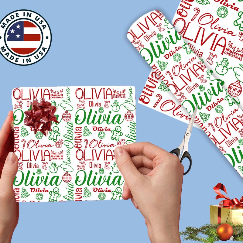 Personalized Christmas Wrapping Paper - Etsy