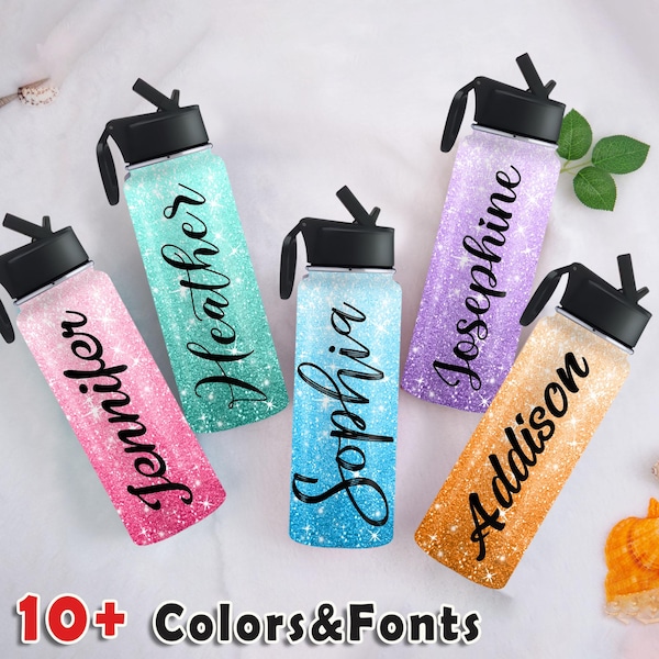 Glitter Water Bottle - Etsy