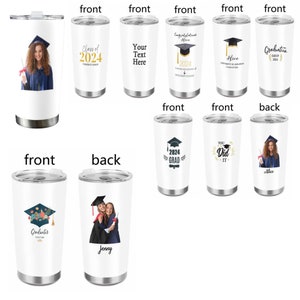 Custom Graduation Tumbler With Photo, Custom Name Tumbler, Personalize ...