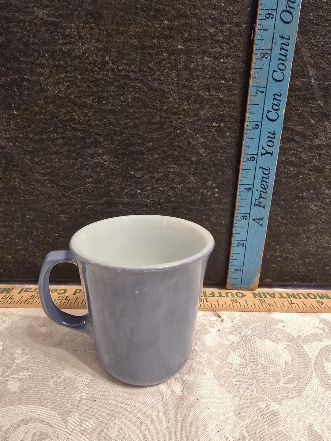 Vintage Pyrex Mug - Slate Blue - Etsy