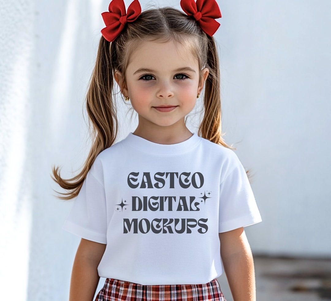 CC9018 White, Youth Comfort Colors Mockup, Kids Comfort Colors Shirt ...