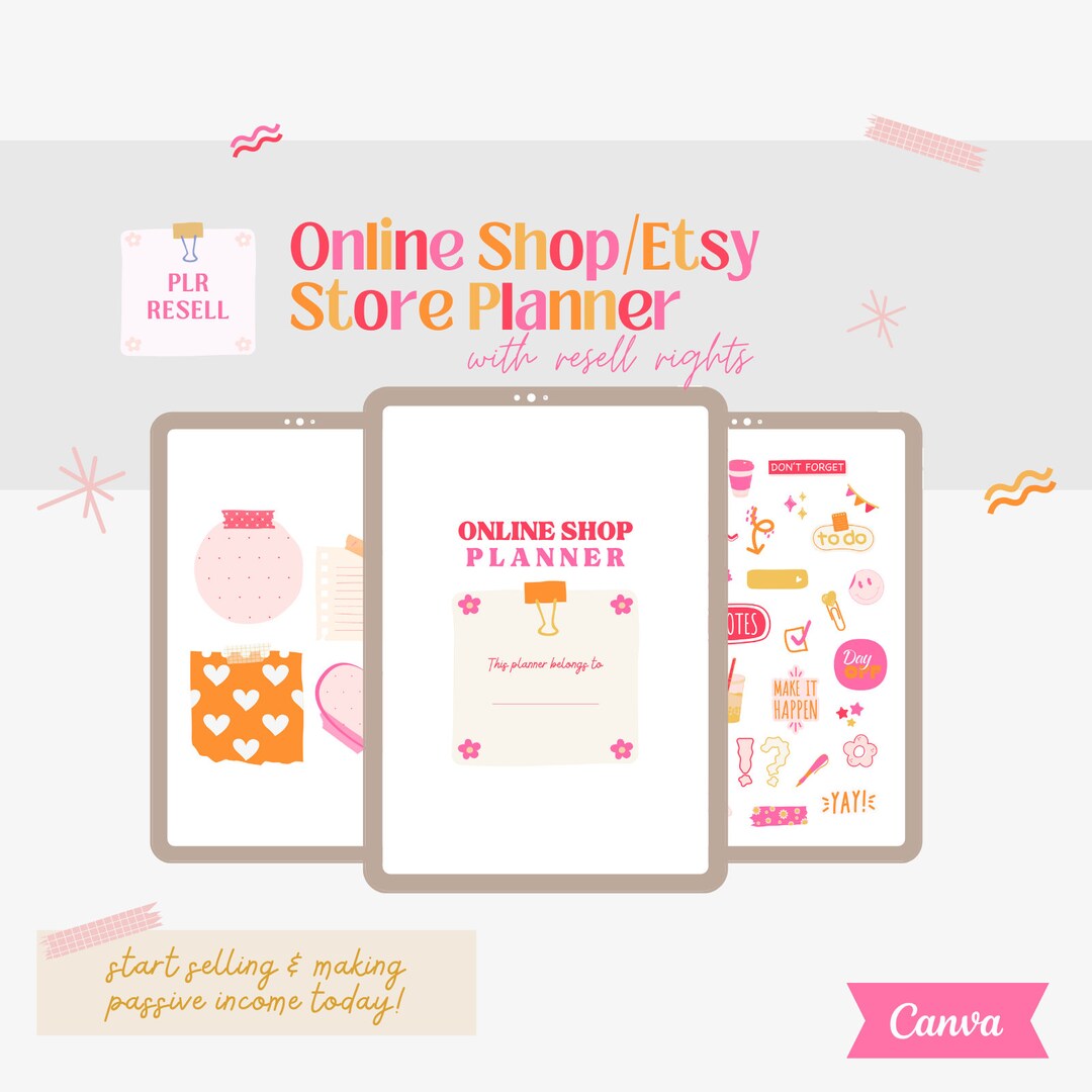 Plr Planner Plr Bundle Resell Bundle Commercial Use Planner Templates ...