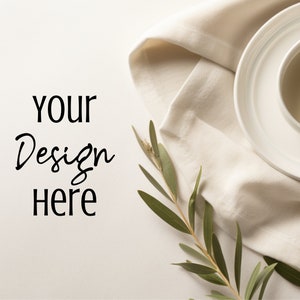 Flat Lay Mockup Bundle, Boho Flat Lay Table Product Background, Flat ...