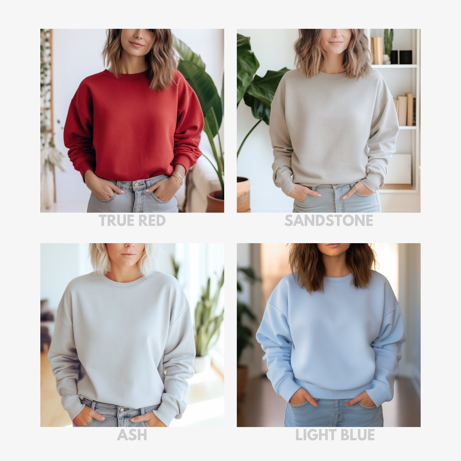 Jerzees 562MR Mockup Bundle, Jerzees Crewneck Mockup, Jerzees 562MR ...
