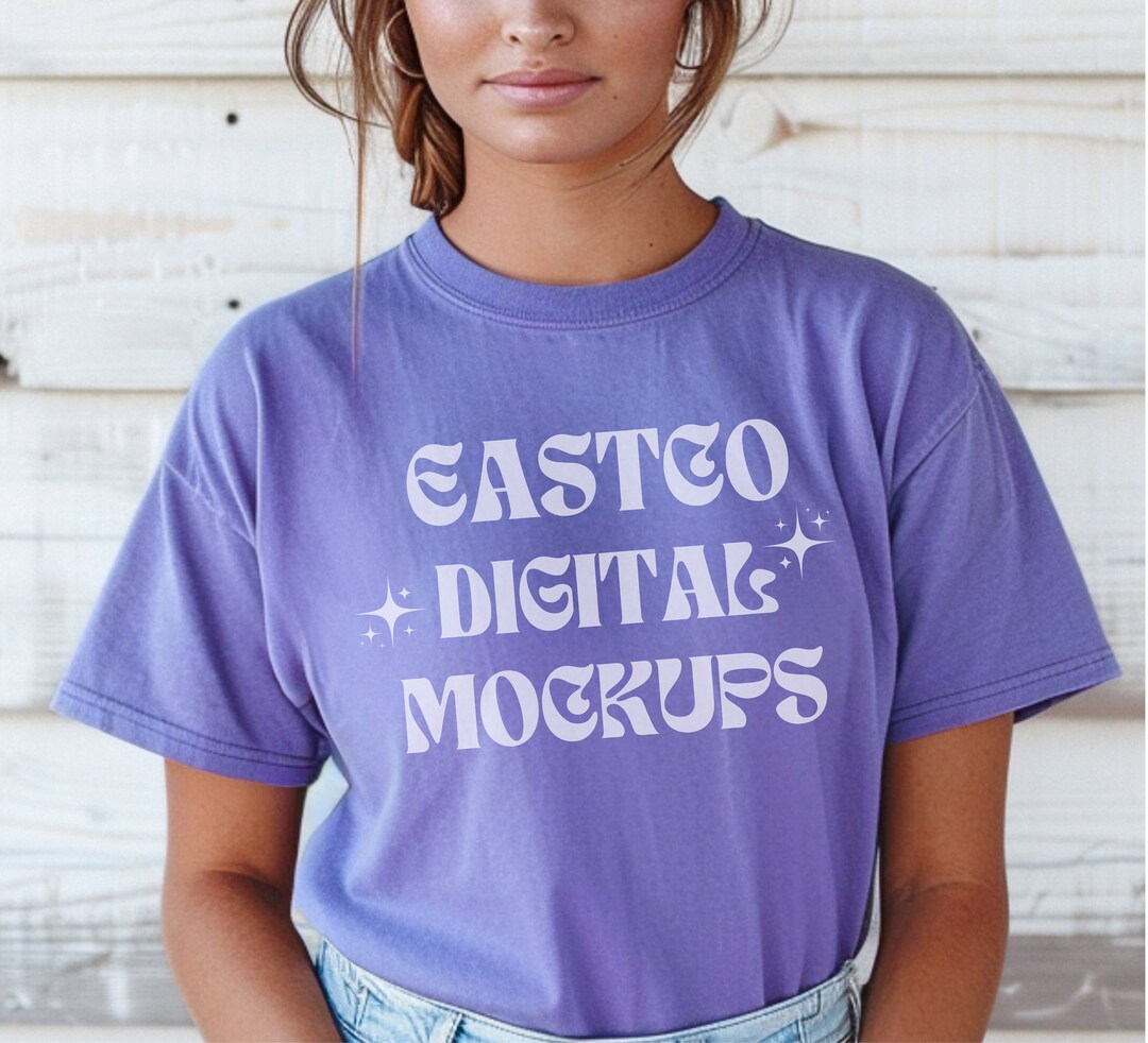 Comfort Colors Violet Mockup, C1717 Violet Mockup, Comfort Colors ...