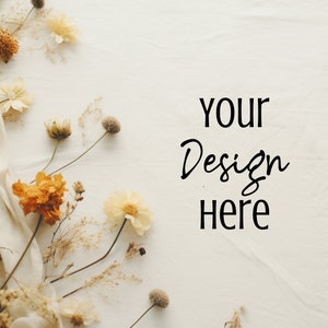 Flat Lay Mockup Bundle, Boho Flat Lay Table Product Background, Flat ...