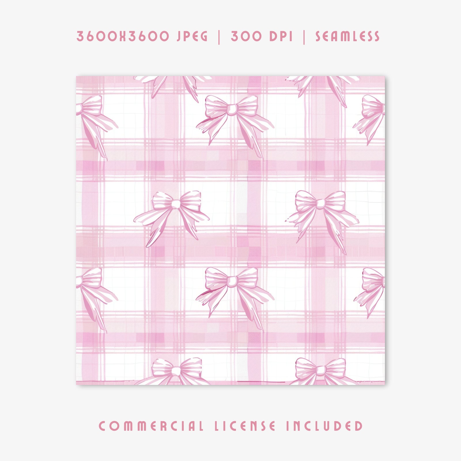 Pink Bow Pattern Seamless Digital Paper Scrapbook Bundle, Bow Pattern ...