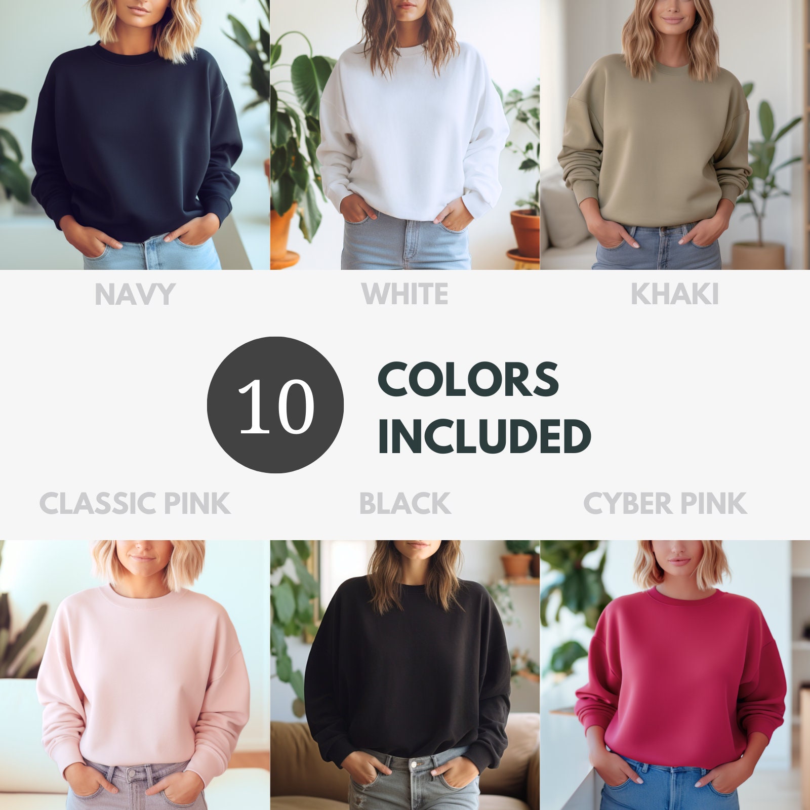 Jerzees 562MR Mockup Bundle, Jerzees Crewneck Mockup, Jerzees 562MR ...