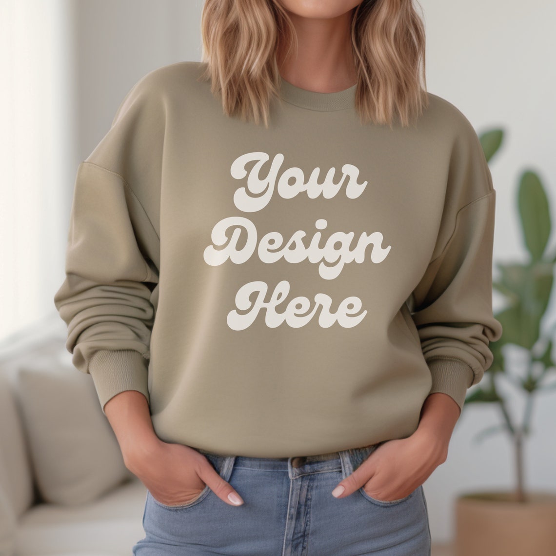 Jerzees 562MR Mockup Bundle, Jerzees Sandstone, 562MR White Crewneck ...