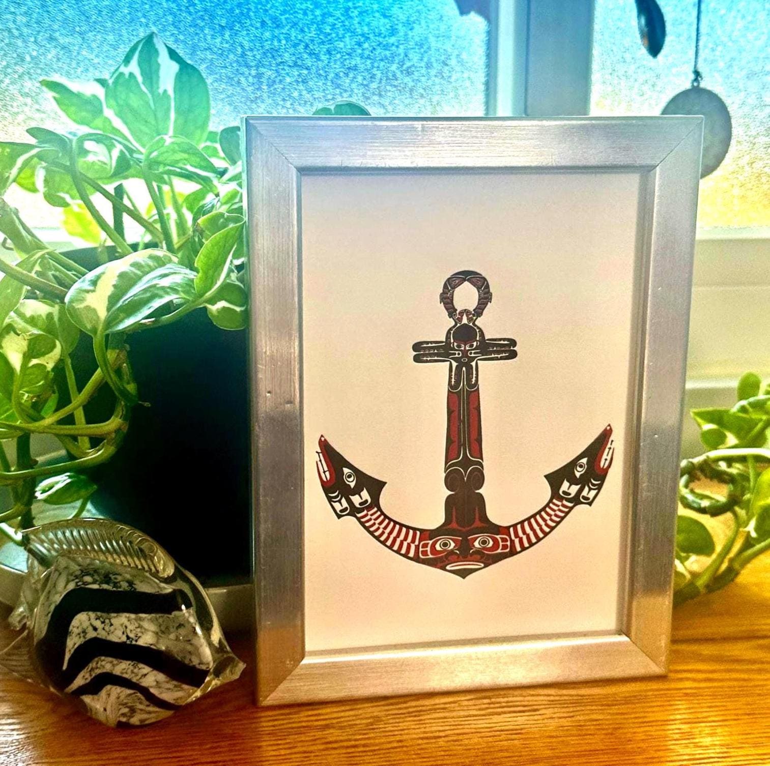 Coast Salish Native Style Anchor 5"x7" Letterpress Print - Etsy