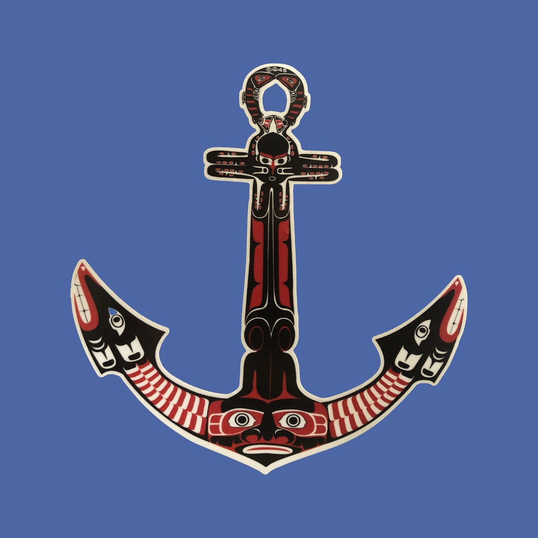 Duwamish Native American Style Anchor Vinyl Sticker - Etsy