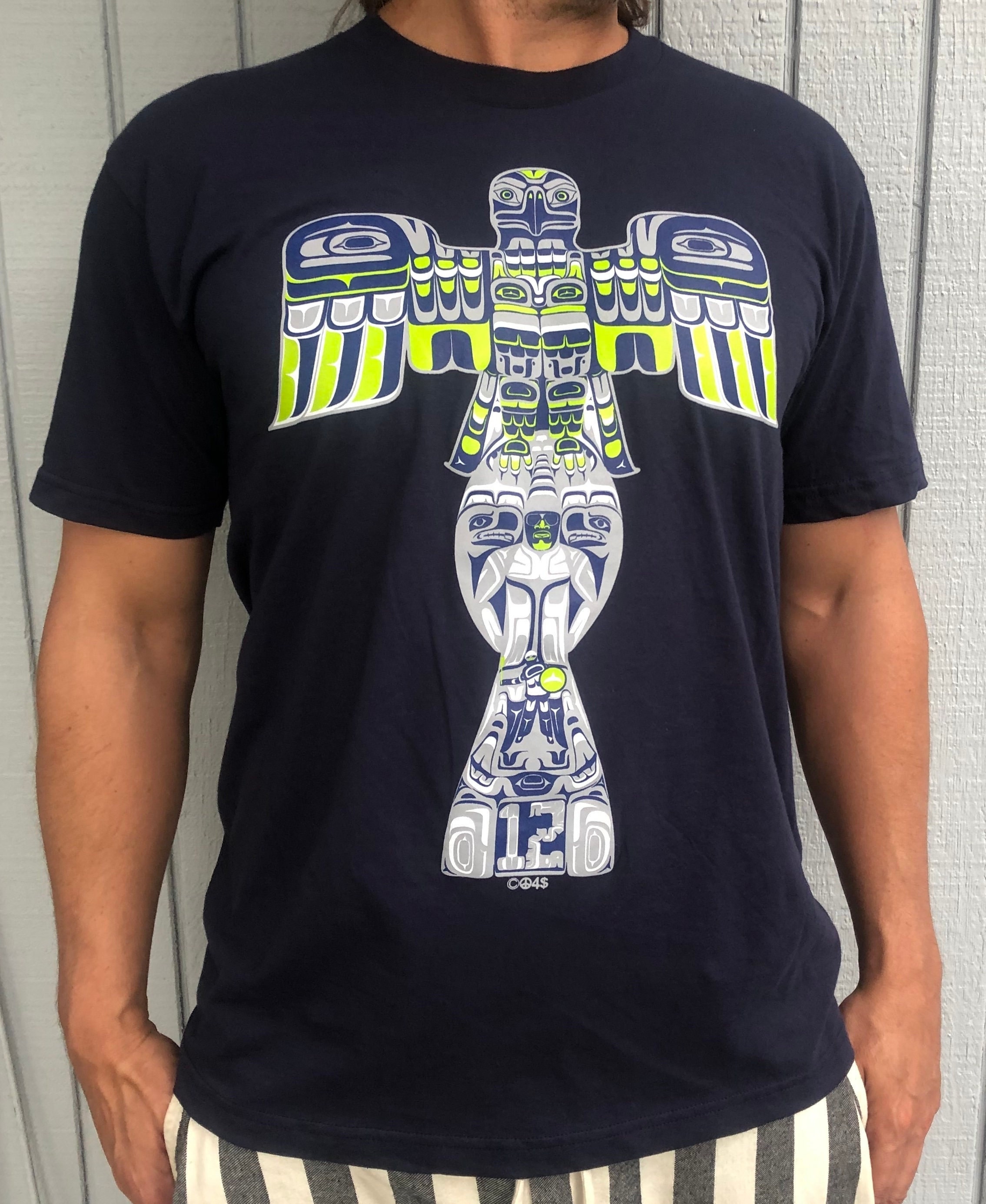 Duwamish PNW Native American Style Super Bowl Totem Pole - Etsy