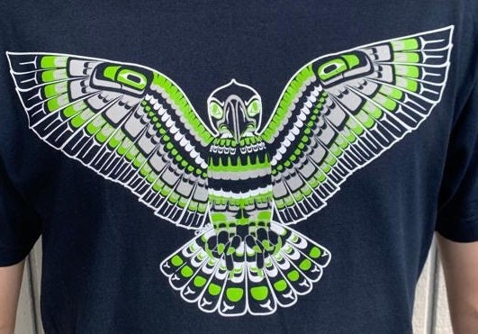 Duwamish PNW Native American Flying Seattle Seahawk T Shirt - Etsy