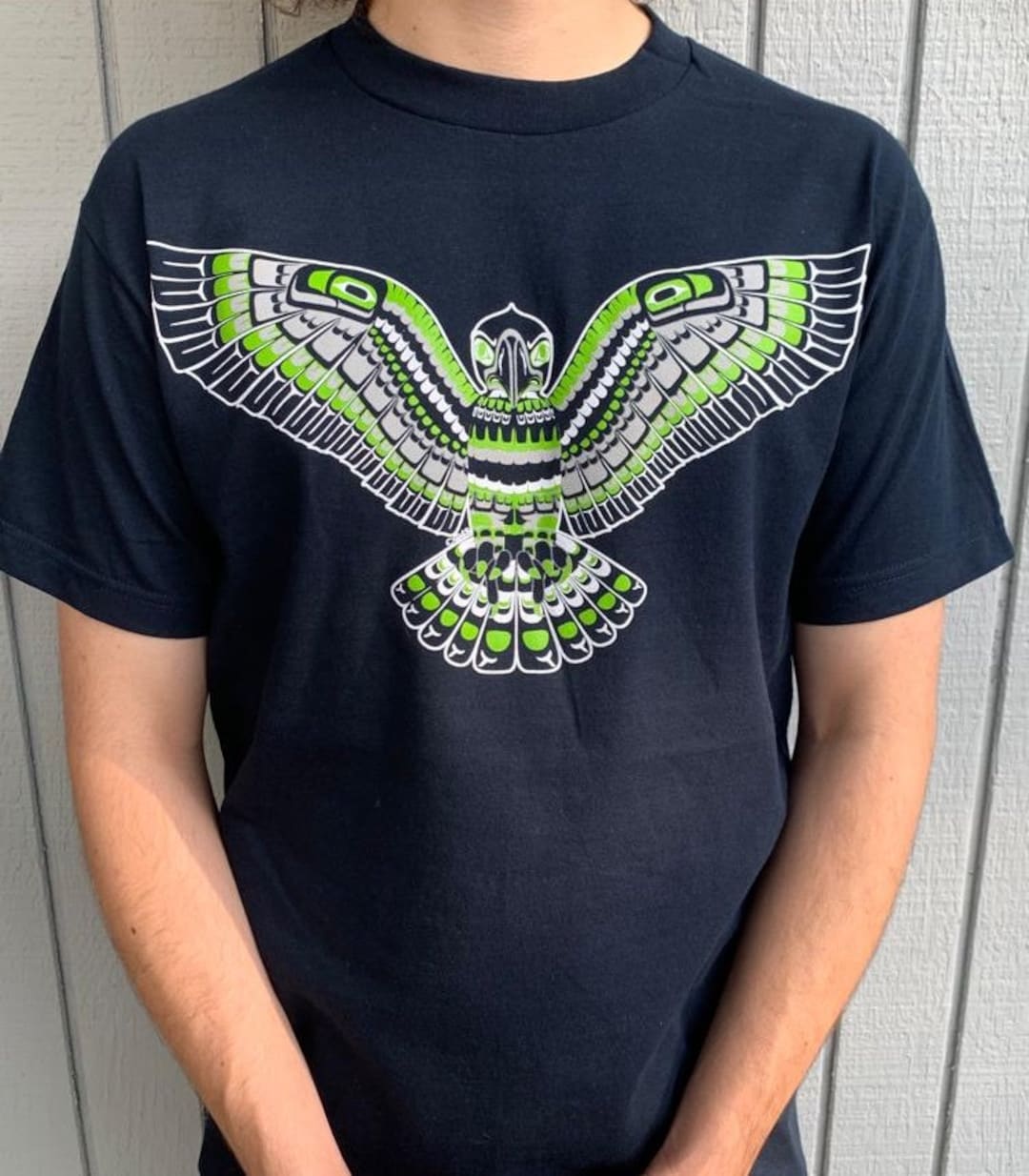 Duwamish PNW Native American Flying Seattle Seahawk T Shirt - Etsy