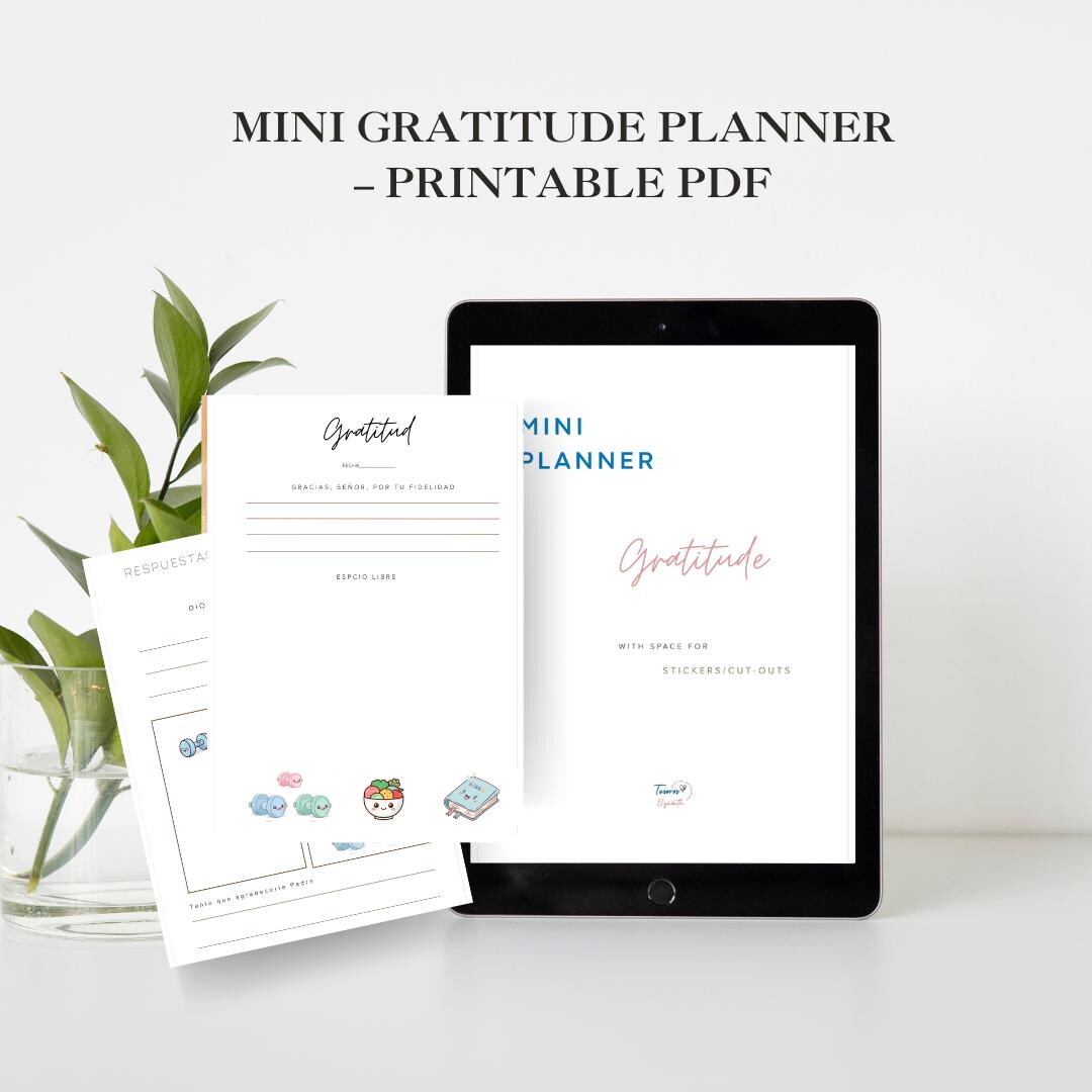 Mini Gratitude Planner PDF Printable - Etsy