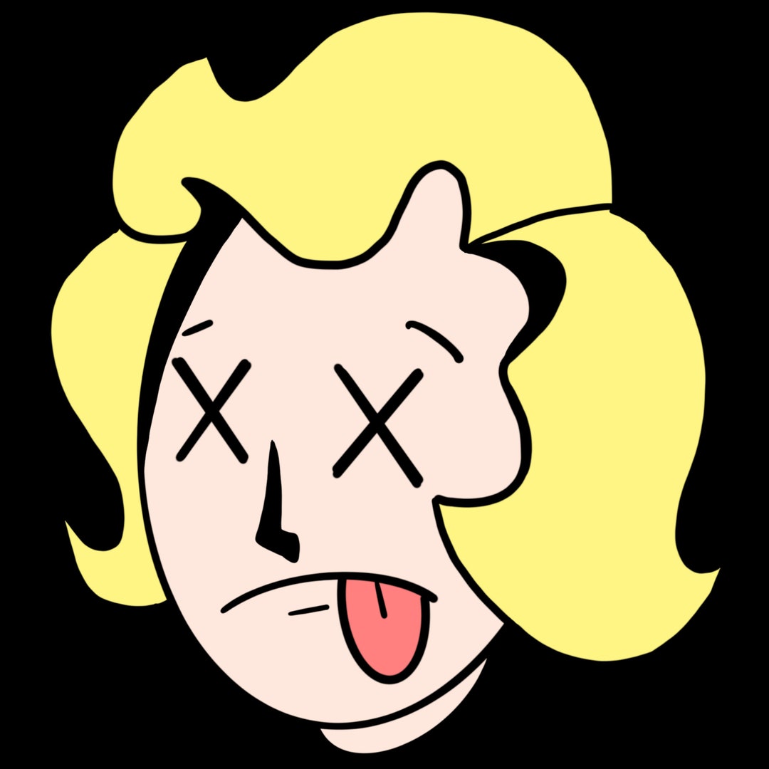 Fallout Vault Girl Dead X Augen Emote Sticker - Etsy.de