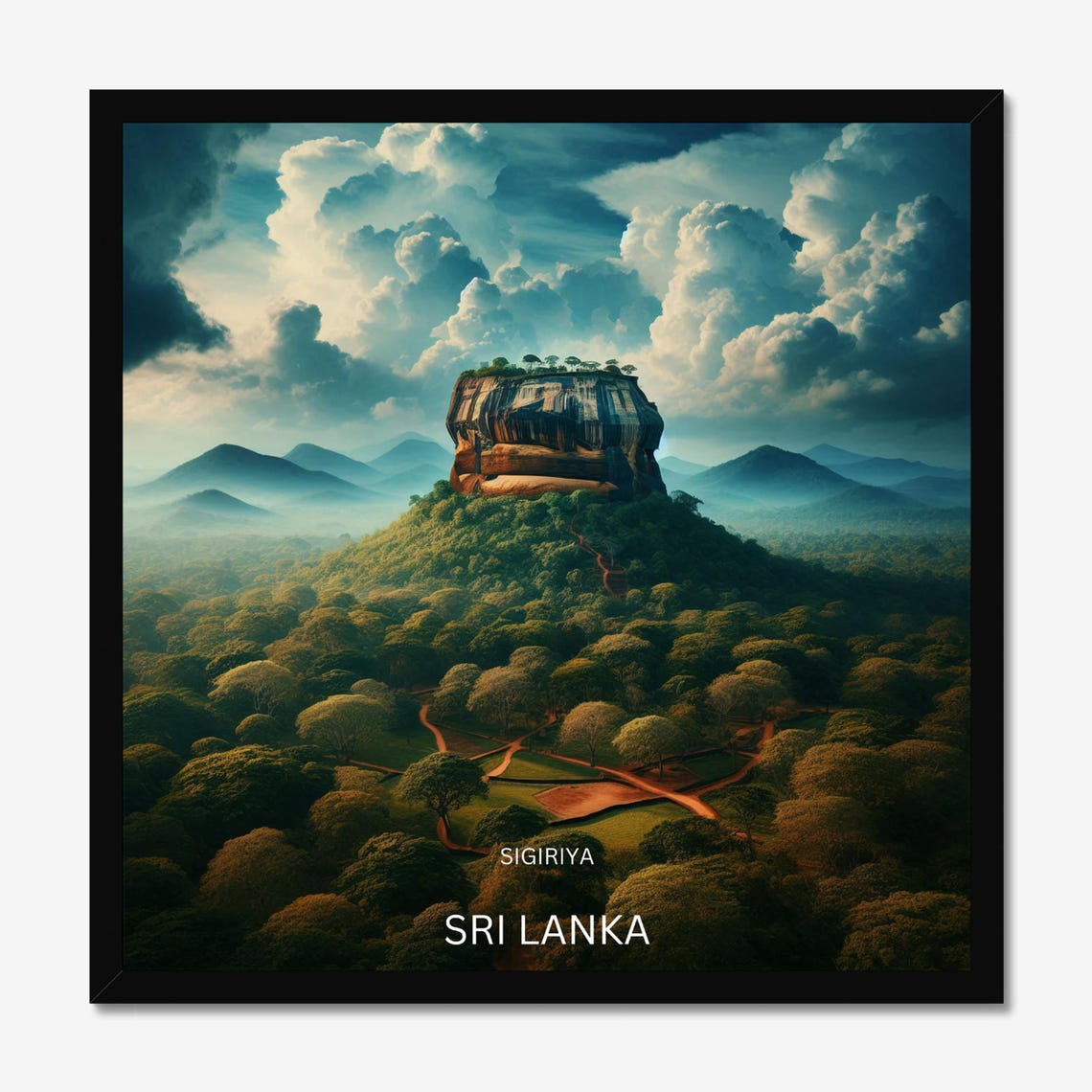 Sigiriya Digital Wall Art-sigiriya Wall Decor-sigiriya Lion Rock ...