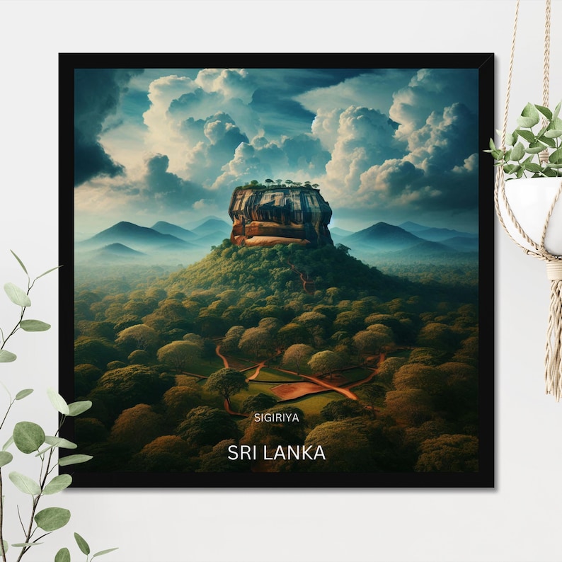 Sigiriya Digital Wall Art-sigiriya Wall Decor-sigiriya Lion Rock ...