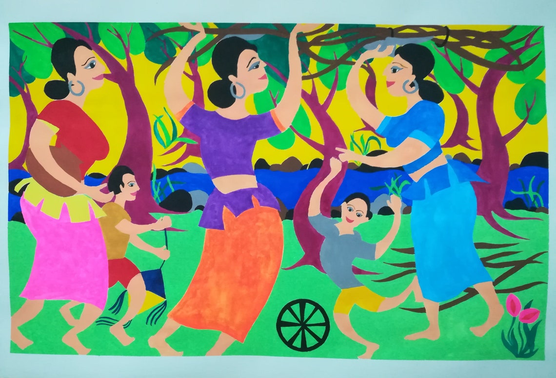 Painting Watercolor Wall Art Sri Lanka Village | Etsy