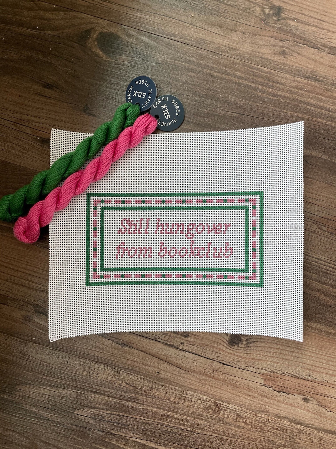 Still Hungover From Bookclub Needlepoint Canvas - Etsy
