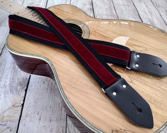 Velvet Guitar Strap - Etsy