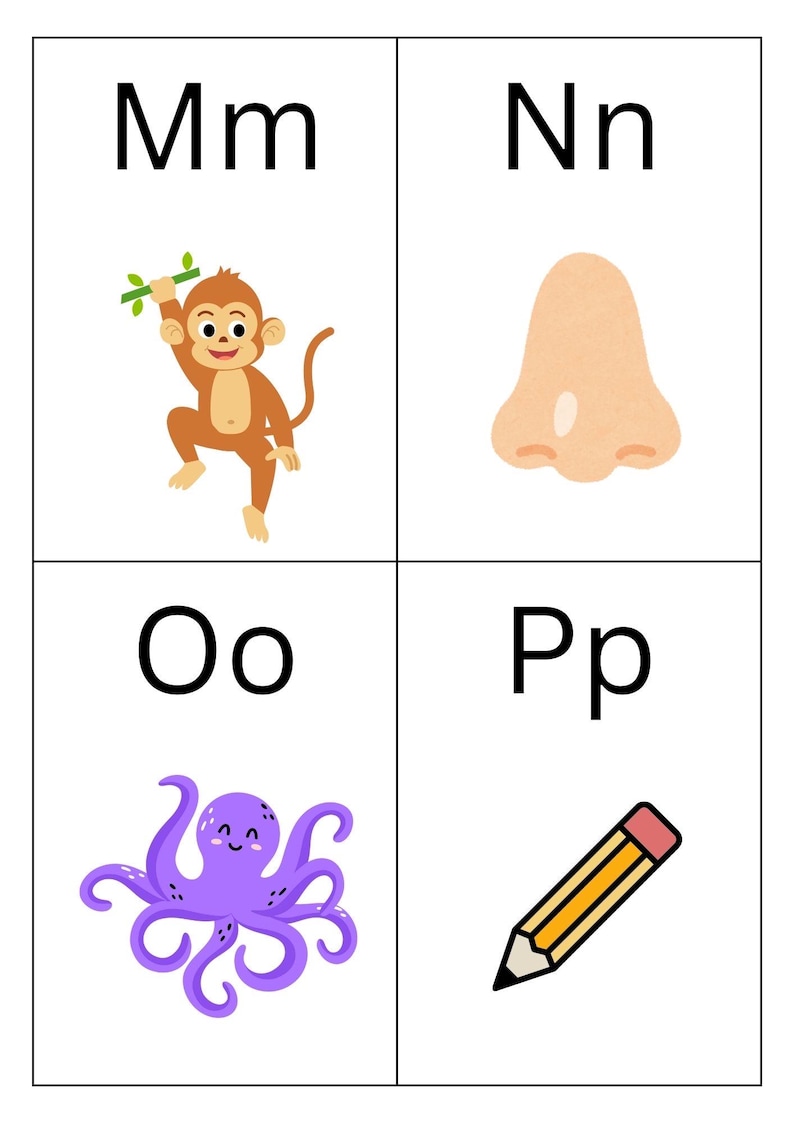 Printable Alphabet Flashcards - Etsy