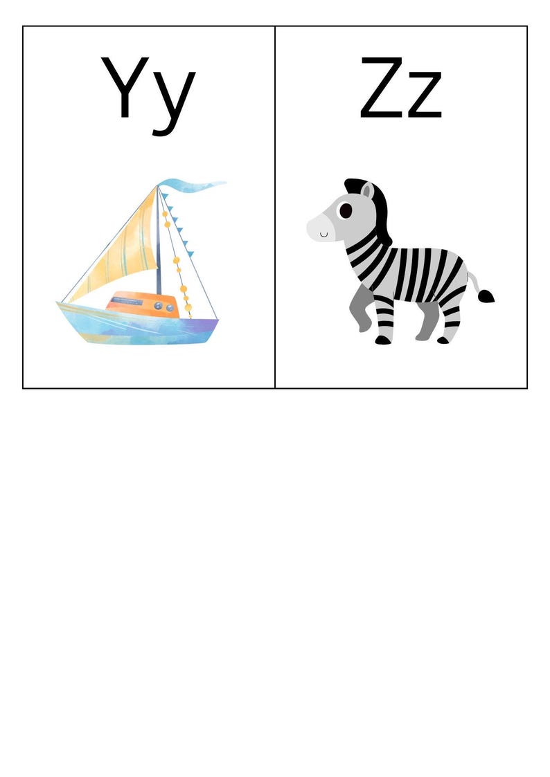 Printable Alphabet Flashcards - Etsy