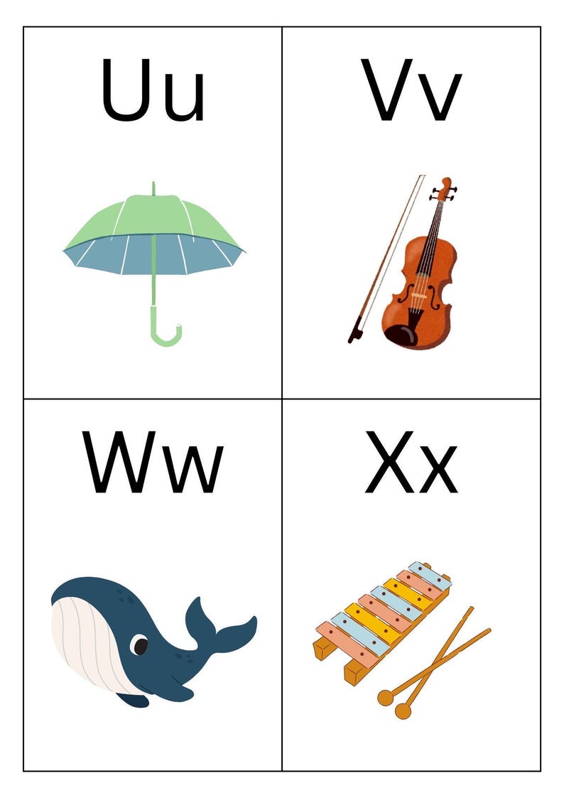 Printable Alphabet Flashcards - Etsy