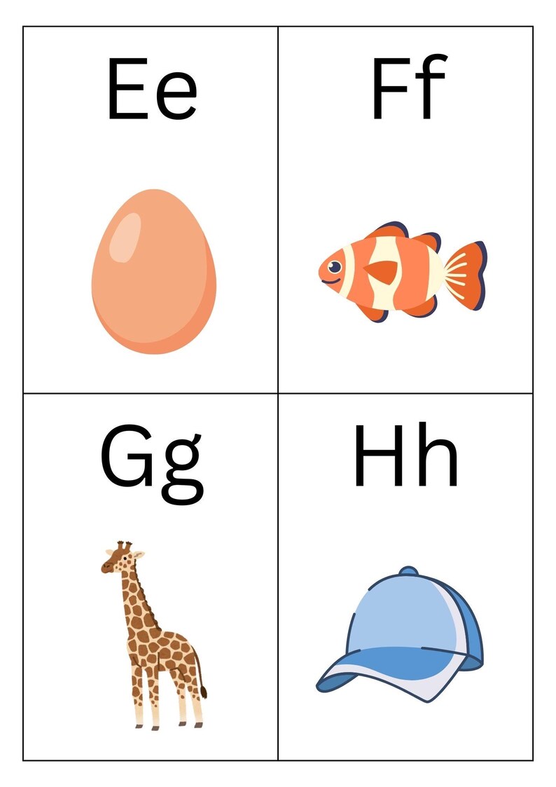 Printable Alphabet Flashcards - Etsy