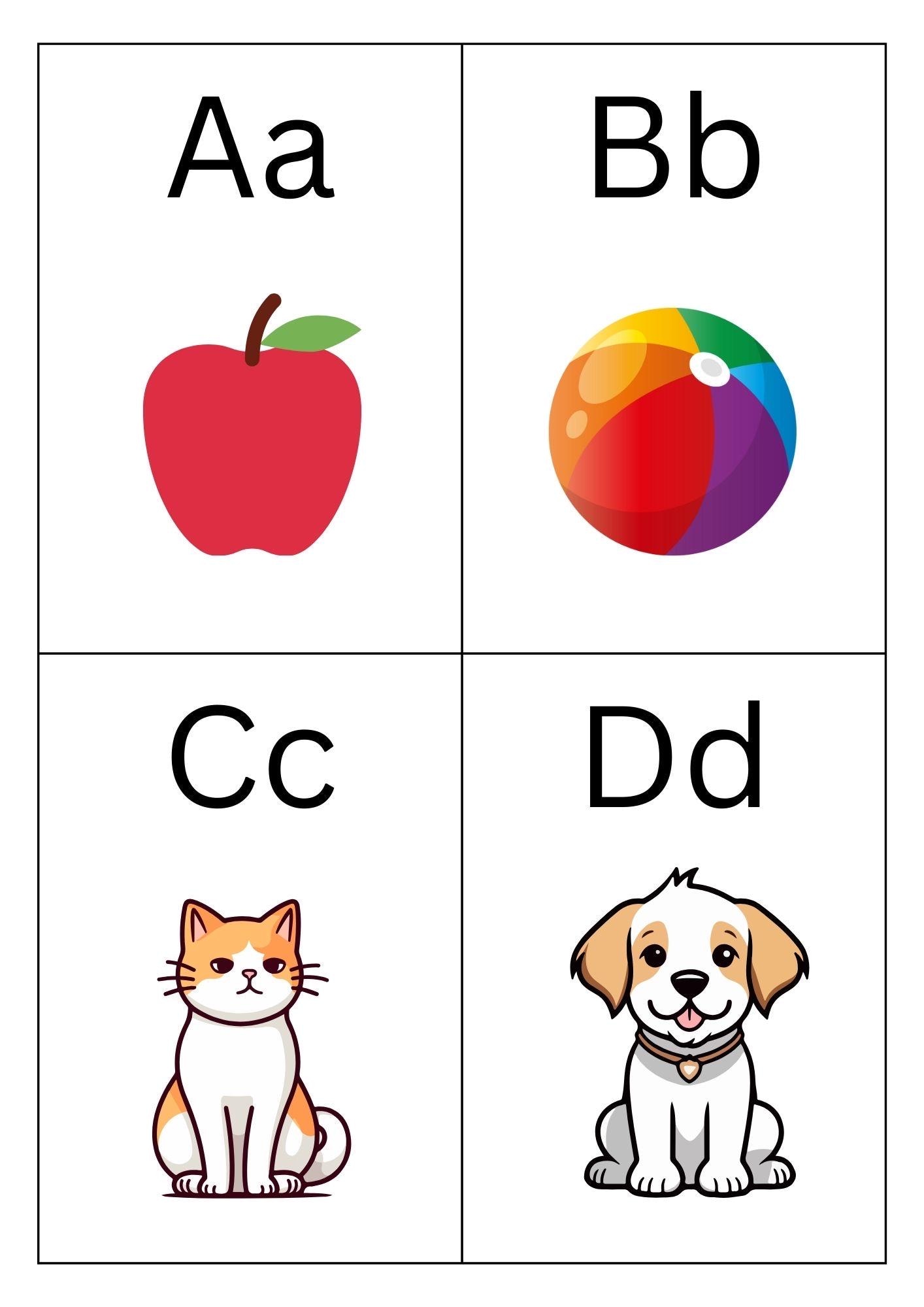 Printable Alphabet Flashcards - Etsy