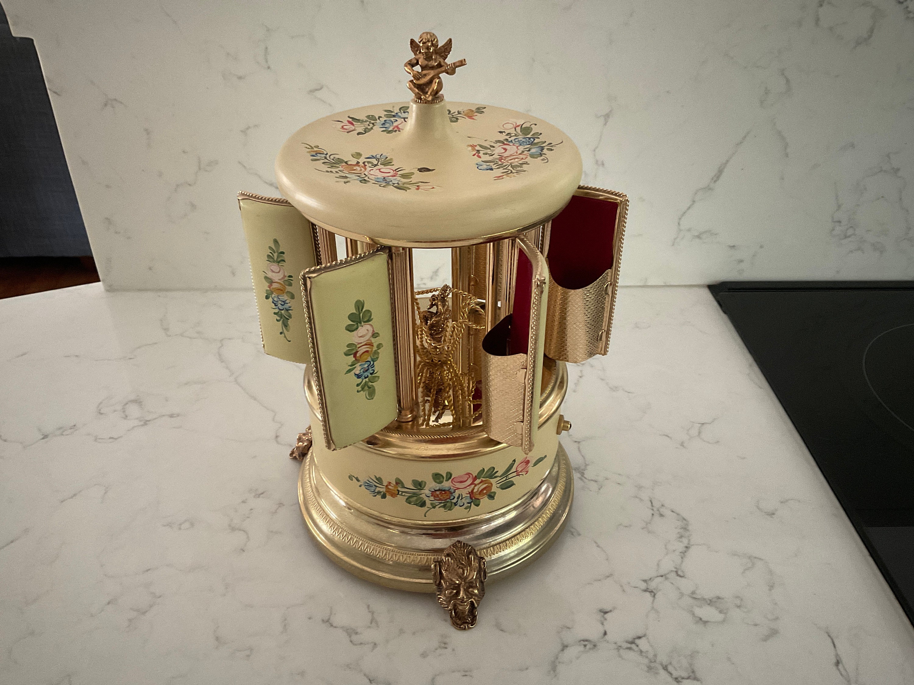 Reuge Musical Cigarette Box, Reuge Lipstick Musical Dispenser, Cupid ...