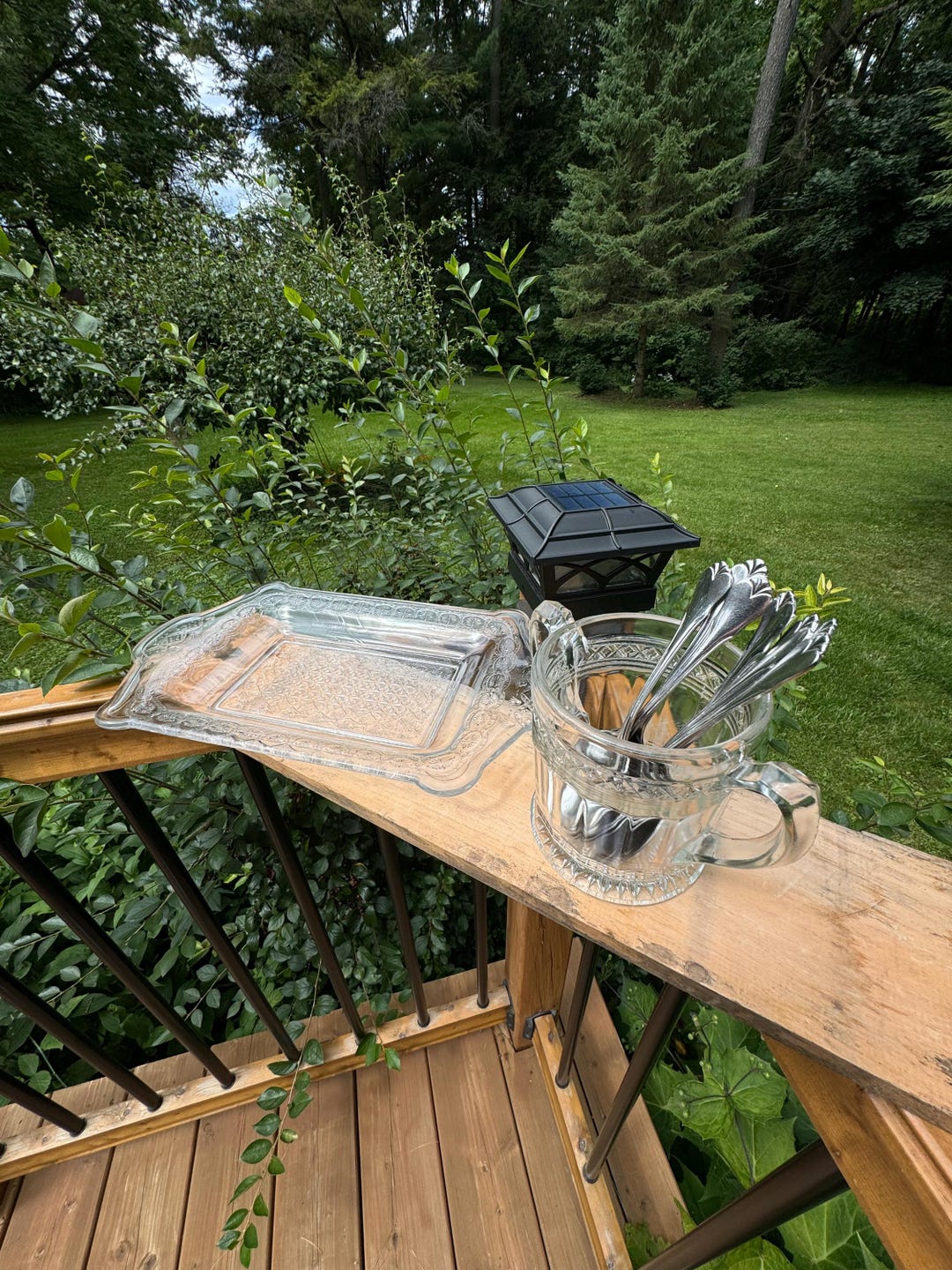 EAPG Spooner and EAPG Glass Tray, Collectible Glass, EAPG Glass Spooner ...