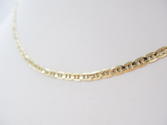 14K Vintage Italian Chain, Solid Gold, Anchor Chain,1… - Gem