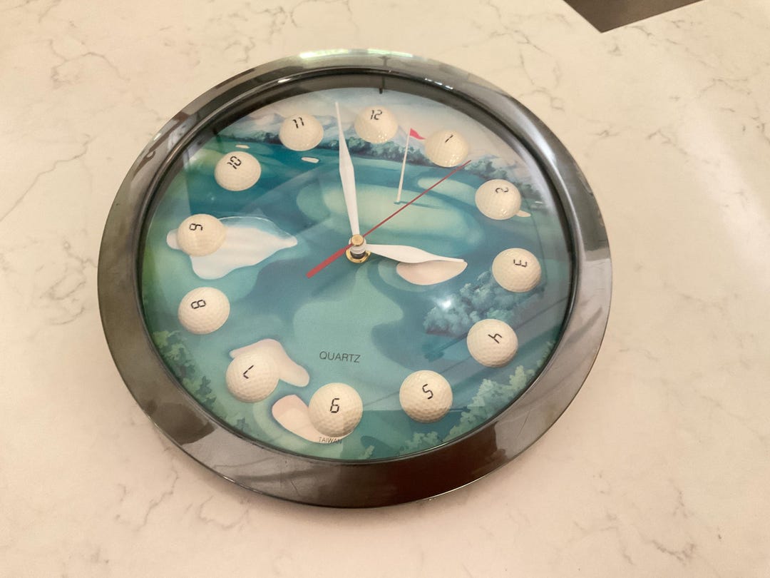 Vintage Golf Ball Clock, Quartz Golf Clock, Golf Gift, Golfer - Etsy