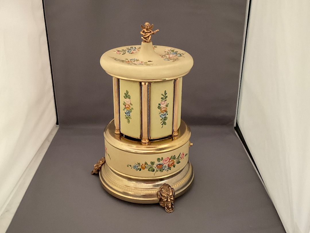 Reuge Musical Cigarette Box, Reuge Lipstick Musical Dispenser, Cupid ...