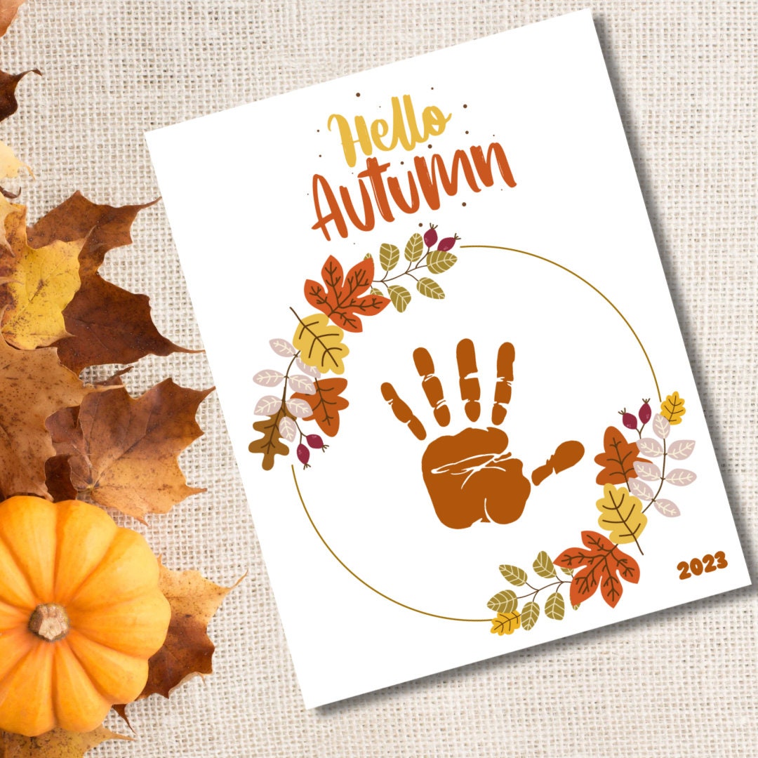 Fall Tree Handprint Craft Fingerprint Craft Fall Poem - Etsy