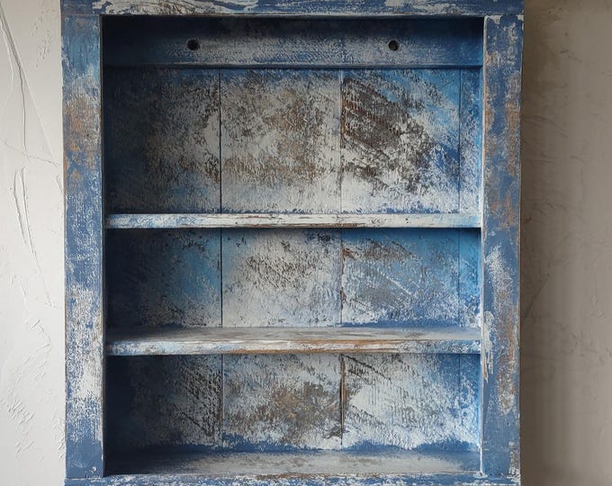 Rustic Distressed Country Wall Shelf - Etsy