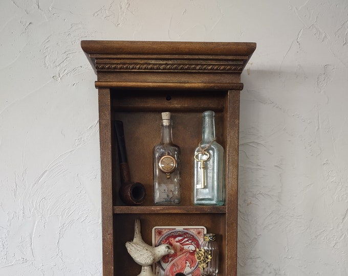 Rustic Classical Style Wall Shelf Made to Look Antique. - Etsy