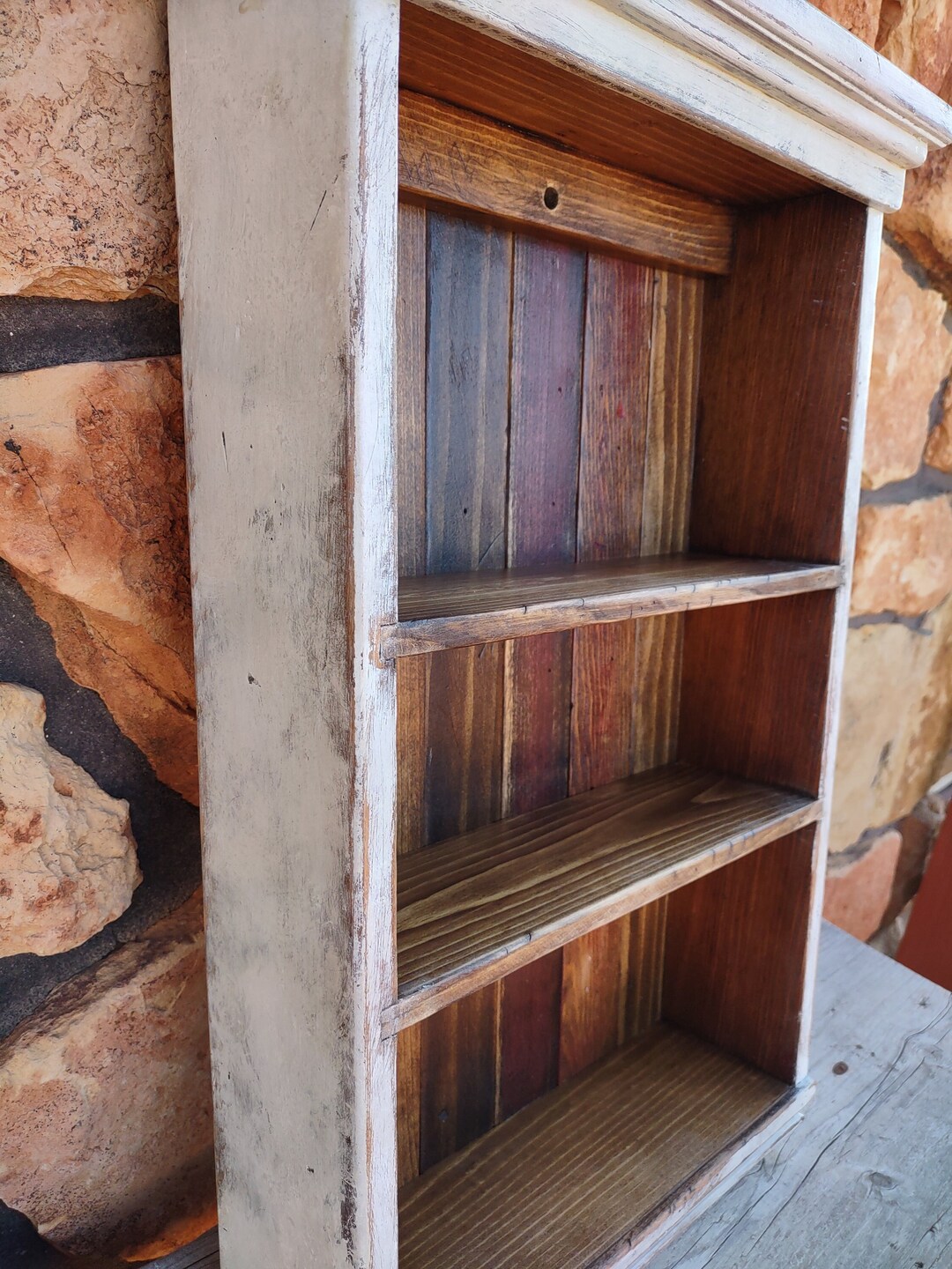 Country Farmhouse Rustic Primitive Wall Shelf Made to Look Like a ...