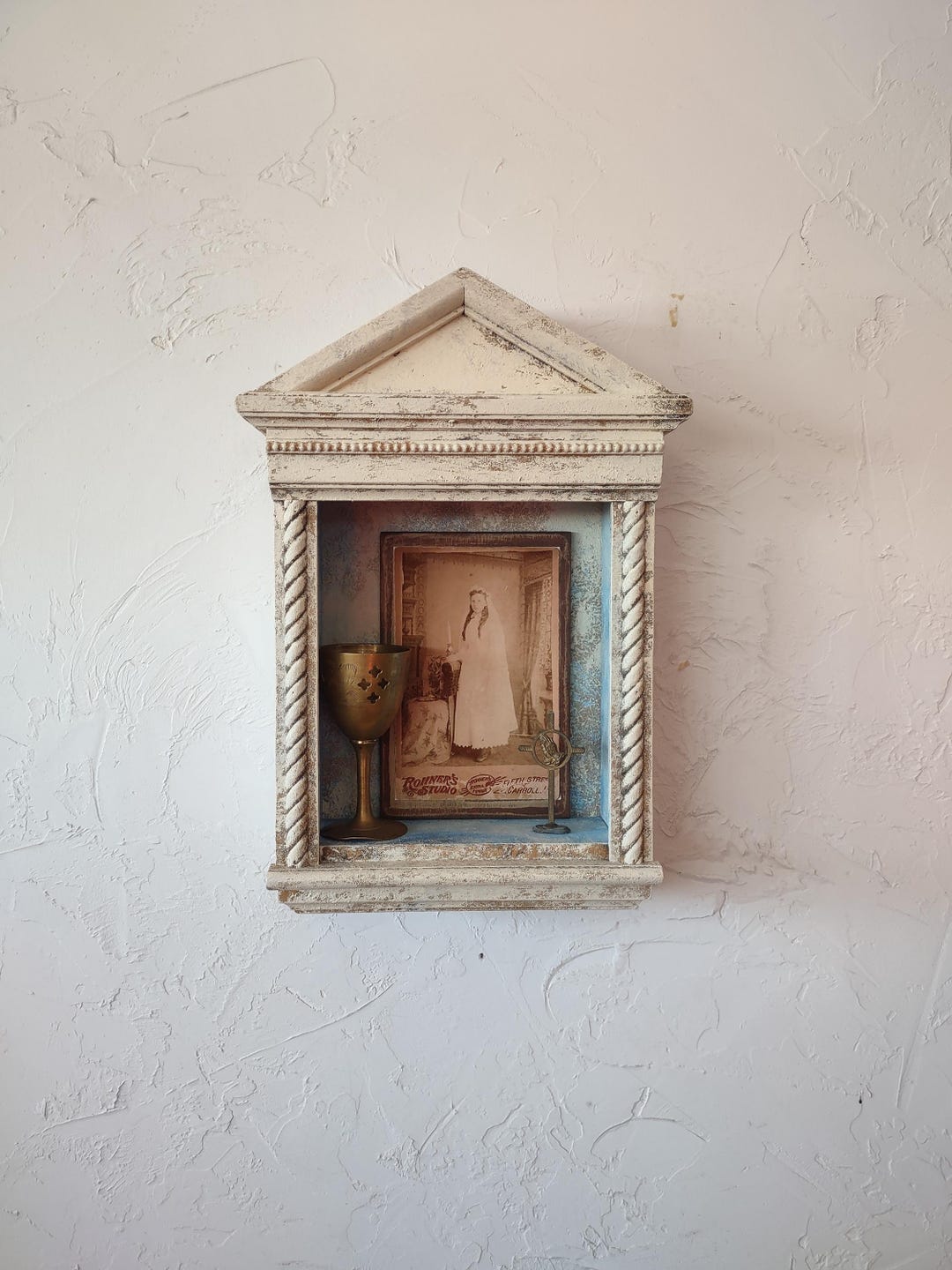 Shrine Niche Nicho Religious Memorial Keepsake Box Made in the Roman ...