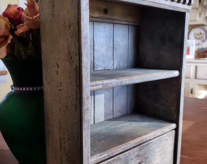Tabletop Display Shelf With Drawer Made to Look Like an Early 19th ...