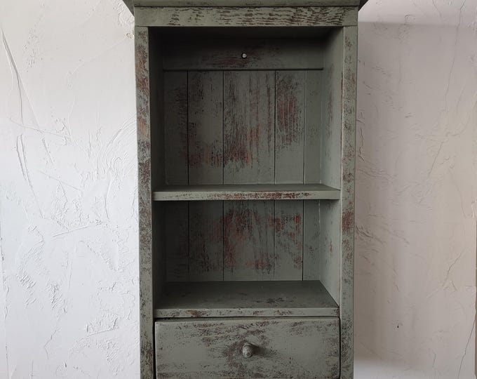 Rustic Primitive Country Wall Shelf That Can Be Displayed on a Wall or ...