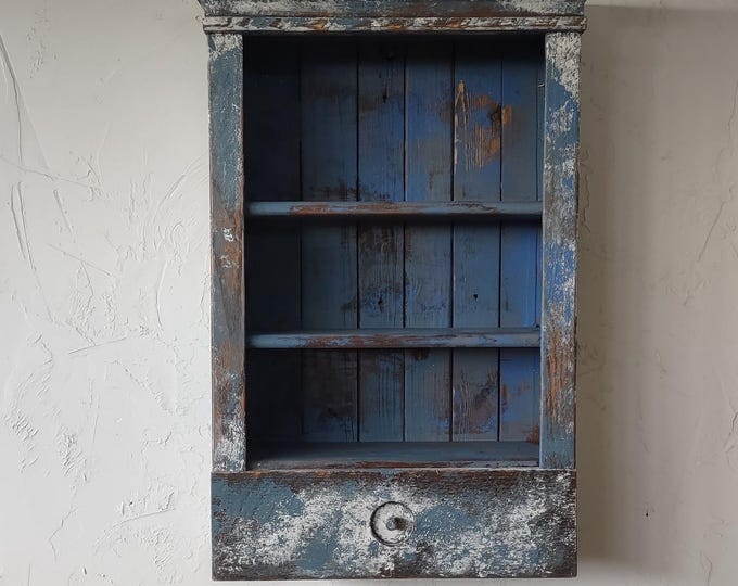 Rustic Primitive Wall Shelf Made to Look Antique. - Etsy