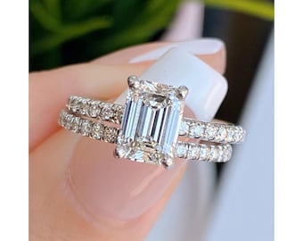 Lab Created Bridal Set - Etsy