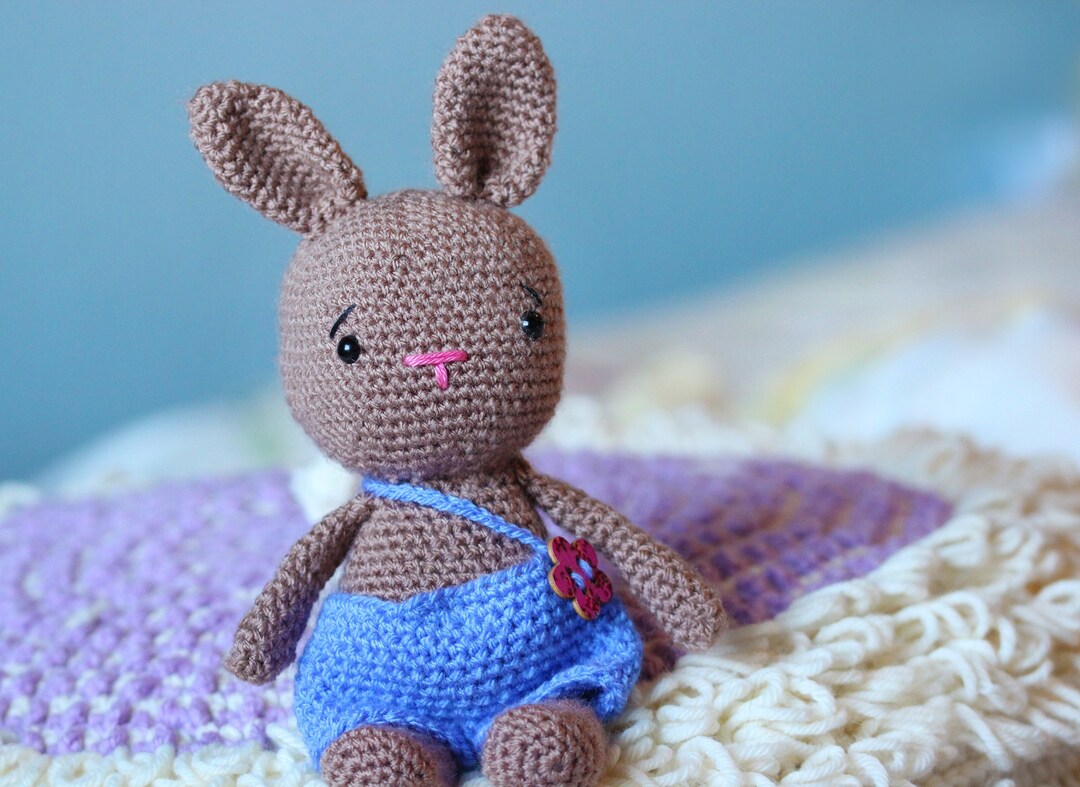 Cuddly Toy Bunny - Crocheted Bunny // Birth Gift // 1st Birthday Gift ...