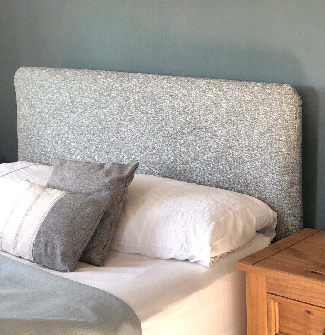 Headboard Cover - Silver Blue - Etsy UK