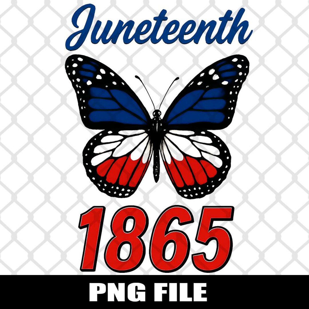 Juneteenth Flag Colors 1865 Butterfly PNG | Colorful Afrocentric ...