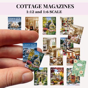 COTTAGE MAGAZINE Covers With a Journal, Printable Dollhouse Miniature ...
