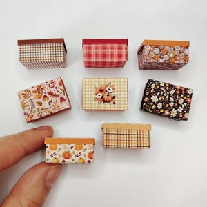 Autumn-themed Printable Dollhouse Miniature Storage Boxes, 12th and 6th ...