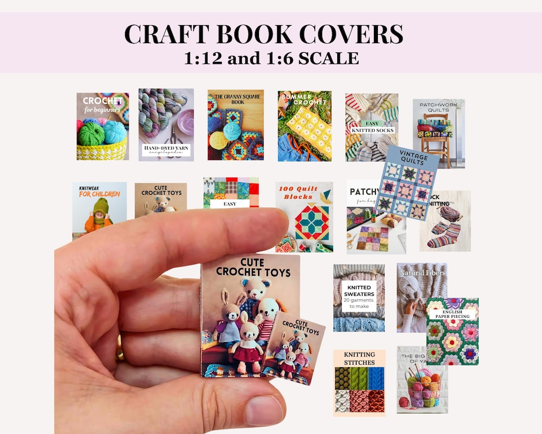 Printable Miniature Craft Book Covers, DIY Miniatures - Etsy